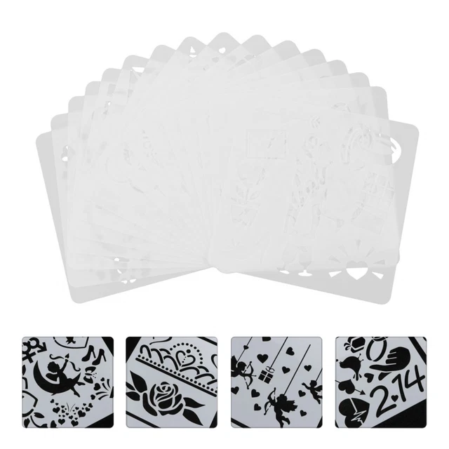 16 PCS HOLLOW Drawing Template Adults Templates DIY Painting Mini ...