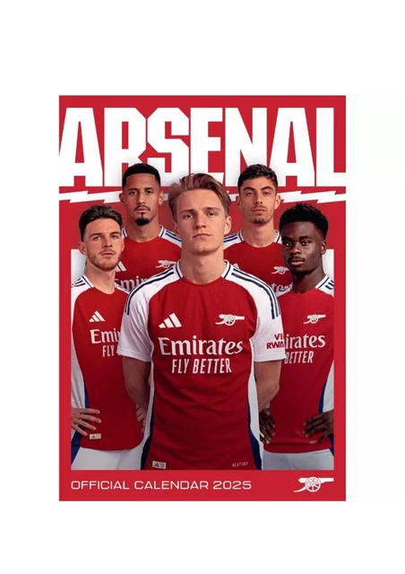 2025 CALENDAR ARSENAL FC Month to View A3 Football Calendar Free P&P £ ...