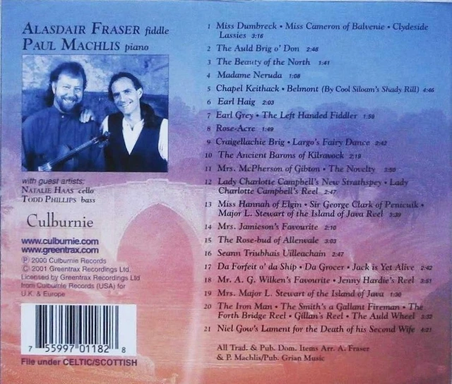 ALASDAIR FRASER/PAUL MACHLIS: Legacy Of Scottish Fiddle 1: Classic ...