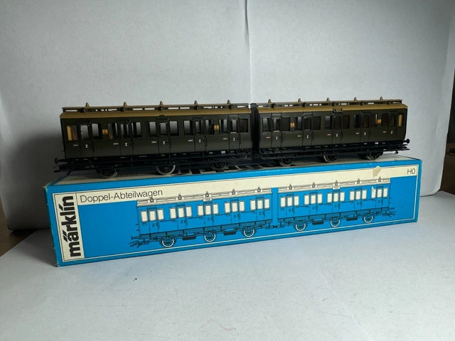 MÄRKLIN H0 4207 Preußischer Abteilwagen-Paar 2. Klasse der KPEV in OVP EUR 44,95 - PicClick DE