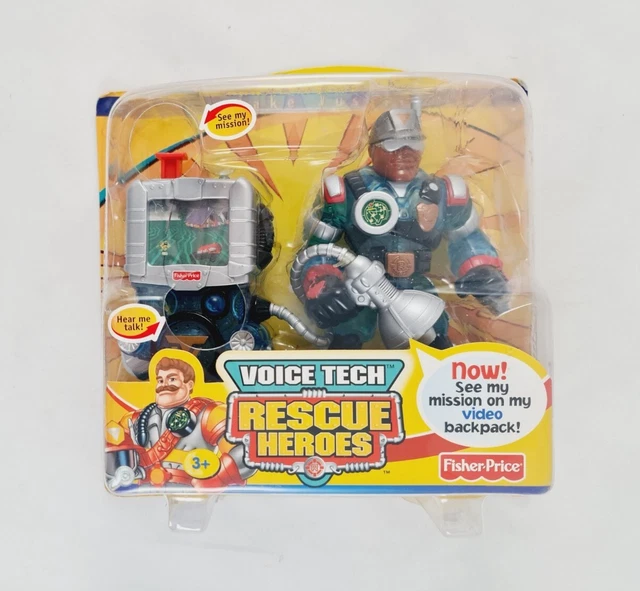 VOICE TECH RESCUE Heroes Jake Justice Action Figure Police 2001 Fisher ...
