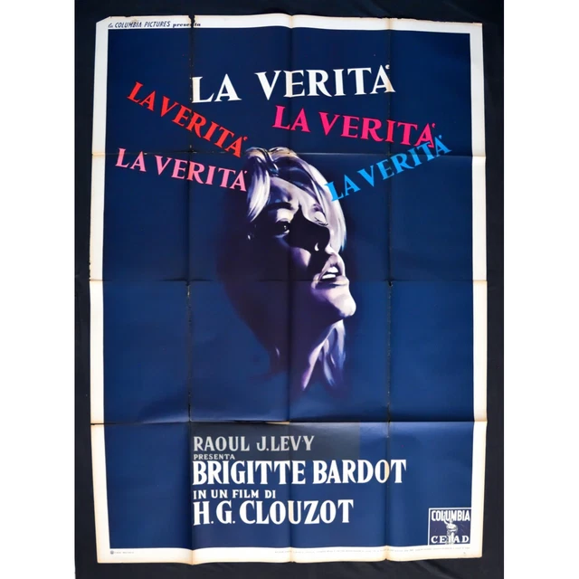 MANIFESTO LA VERITA' brigitte raoul levy clouzot meurisse A107 EUR 37 ...