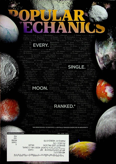 POPULAR MECHANICS MAGAZINE May/June 2024 Every Single Moon Ranked £3.94 ...