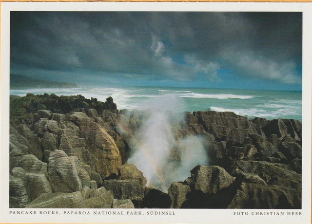 PANCAKE ROCKS PAPAROA National Park New Zealand 160Mm X 114Mm Postcard ...