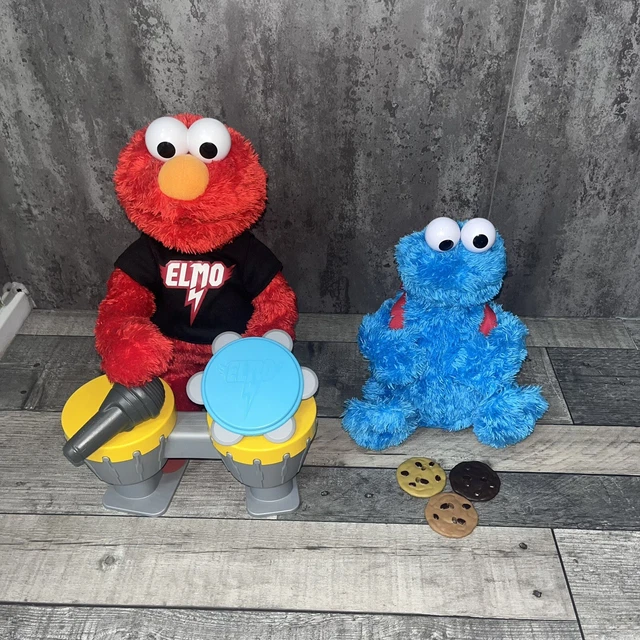 WORKING SESAME STREET Elmo Rocks & The Cookie Monster 2010 Hasbro ...