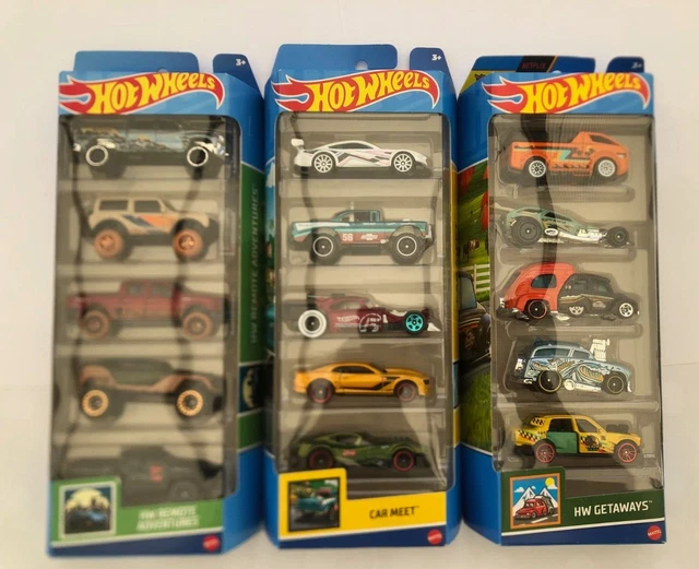 HOT WHEELS 5 pack x 3 HW Getaways Car Meet & HW Remote Adventures 15 Cars Bundle £20.00 ...
