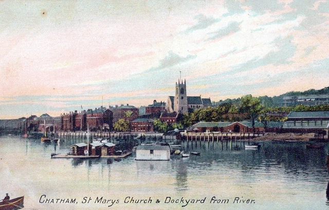 KENT POSTCARD - Chatham, St Marys Church and Dockyard SW18480 £2.70 ...