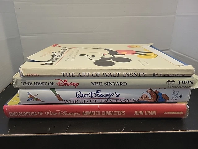 WALT DISNEY HARDCOVER Book Lot ( Art, Animated Characters, World Of ...