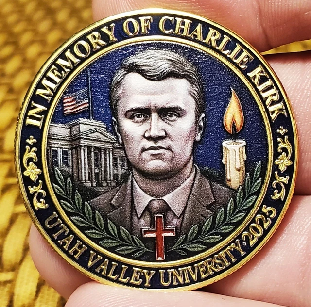 SPIRITUAL CHALLENGE COIN "In Memory Of Charlie Kirk" £7.20 - PicClick UK
