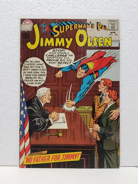 SUPERMAN'S PAL JIMMY OLSEN #128 (avril 1970, DC Comics) « NO FATHER FOR ...