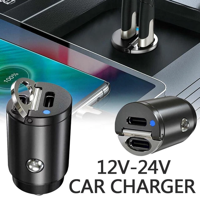 MINI DUAL USB Type-C PD Car Phone Charger 30W Fast Charge Adapter Acces ...