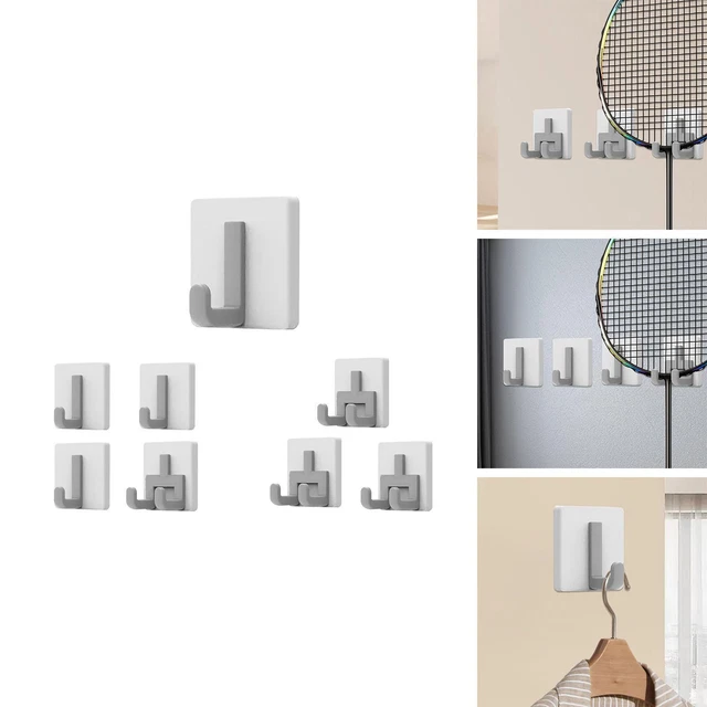 WALL MOUNTED RACKET Rack Badminton Racket Hook Badminton Racket Storage ...