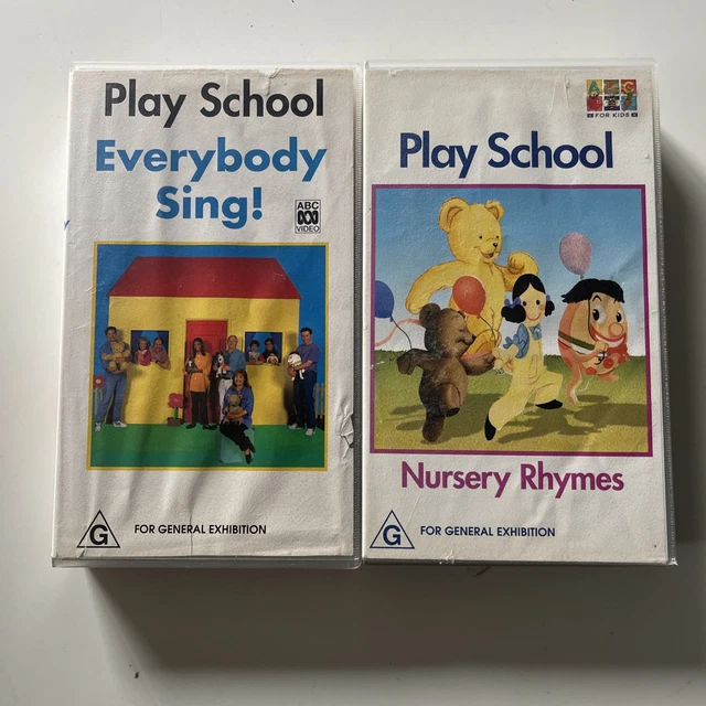 ABC PLAY SCHOOL VHS Video Tapes x 2 (Nursery Rhymes, Everybody Sing!) £ ...