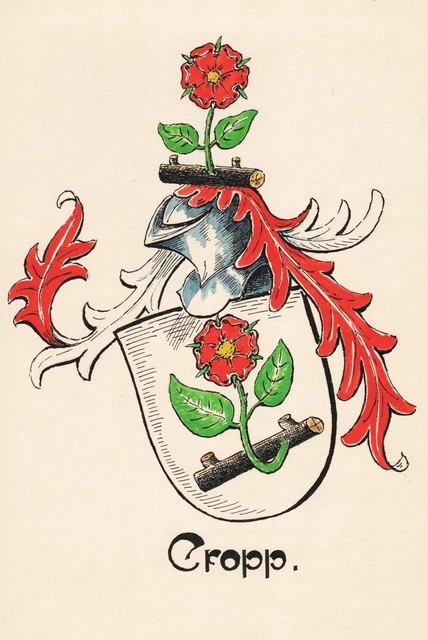 GROPP HAMBURG ARMOIRIES Coat De Arms Dessin Drawing 1900 EUR 30,37 ...