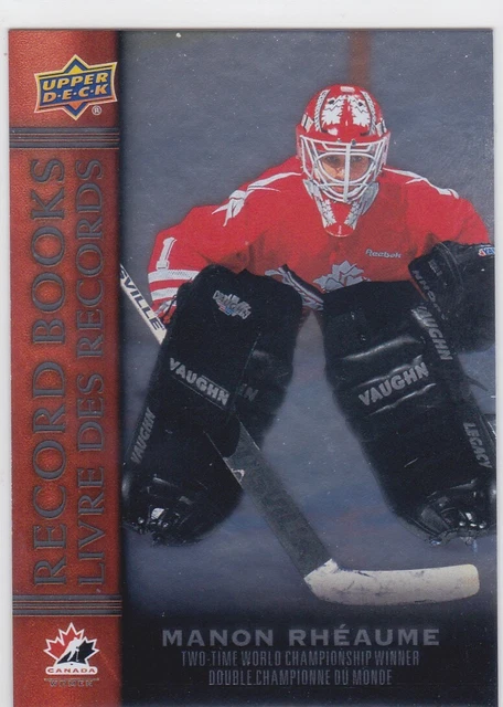 2023 UD TIM Hortons Legends..manon Rheaume..record Books..team Canada ...