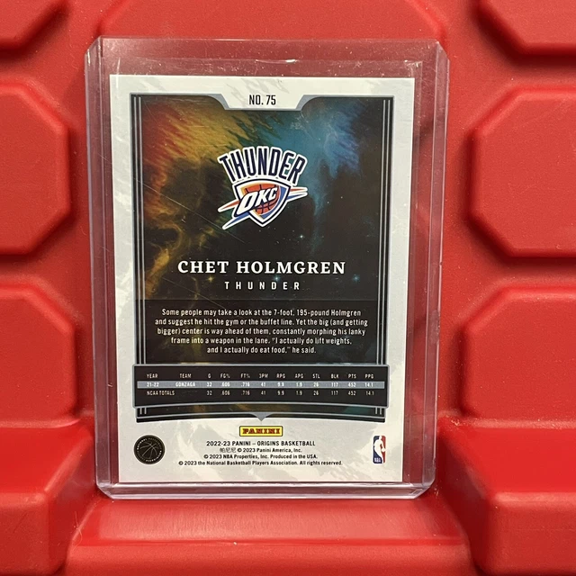 2022-23 CARTA ROOKIE Panini Origins Chet Holmgren Base Bianca RC OKC ...