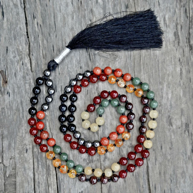 NAVRATAN MALA 8MM, Mala astrologique, Mala d'éveil 108 Mala noué, EUR ...