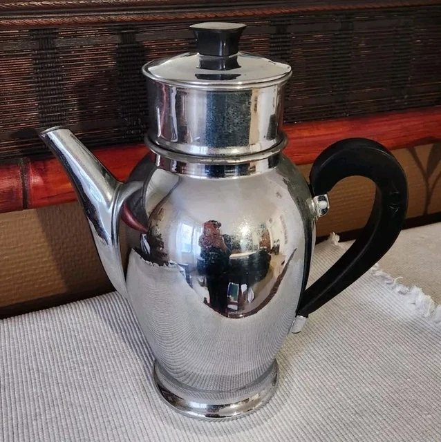 VINTAGE CAFETIÈRE ETS Baumlin Chromé France Café Moka Années 60 EUR 32 ...