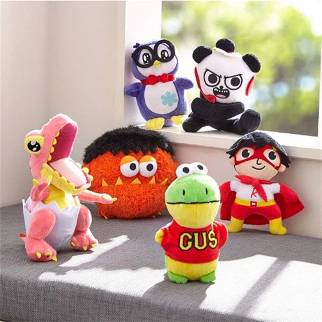 RYAN TOYS REVIEW Plush Toys Ryan’s World Moe Dinosaur Panda Penguin ...
