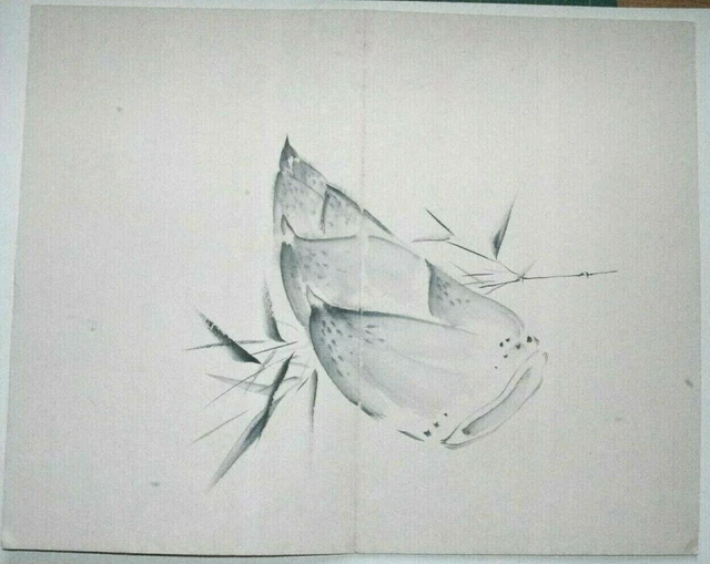 BAMBOO SHOOT JAPANESE Brush Painting TAKE Vintage Original £29.99 ...