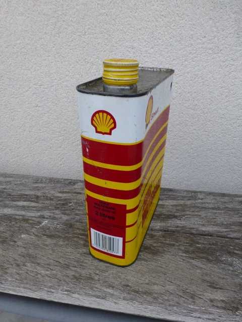 ANCIEN BIDON SHELL MULTIGRADE OIL HUILE MOTEUR OIL CAN DECO GARAGE ...