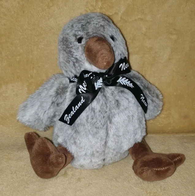 KIWI & FRIENDS New Zealand Grey Fluffy Soft Kiwi Bird Plush Stuffed ...