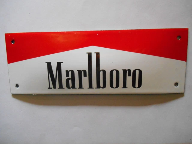 MARLBORO ZIGARETTEN LOGO Reklame Klassiker Emailschild Türschild Tabak ...