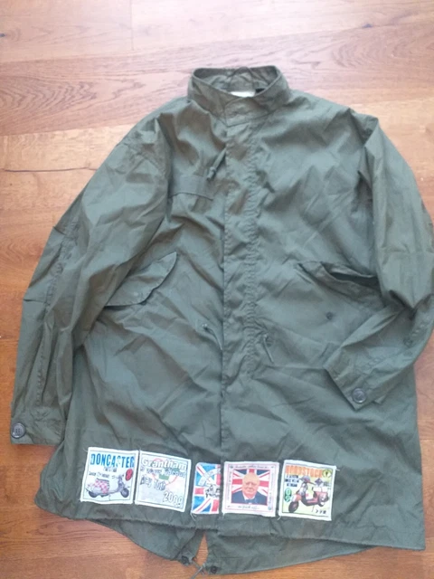 VINTAGE M65 (1970S) fishtail parka mods scooter patches badge US Army ...