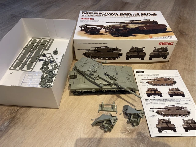 MENG TS-005- 1:35 MERKAVA Mk.3 BAZ w/ Nochri Dalet Mine Roler System ...