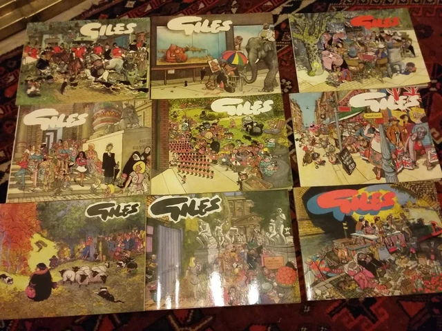 9 GILES CARTOON Annuals set 1980’s Unclipped EUR 8,22 - PicClick IT