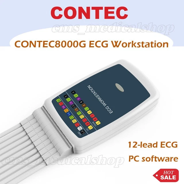 12-LEAD RESTING PC-ECG System ECG Workstation+PC Software.Connect the ...
