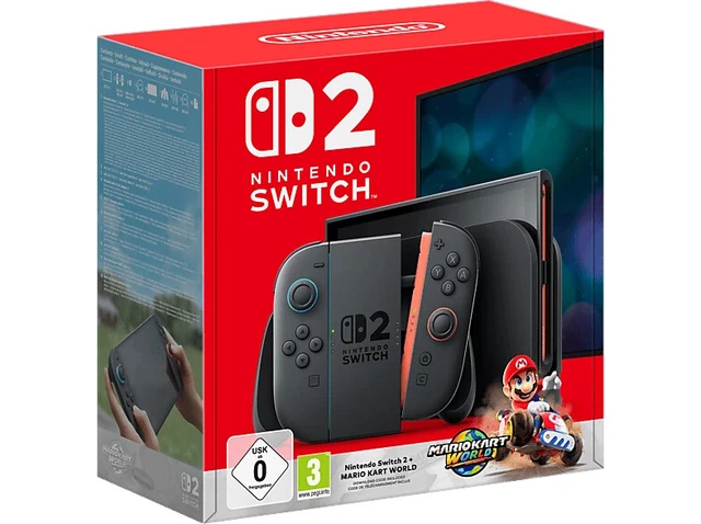 NINTENDO SWITCH 2 Black + Mario Kart World Bundle - NEU&OVP EUR 509,99 ...
