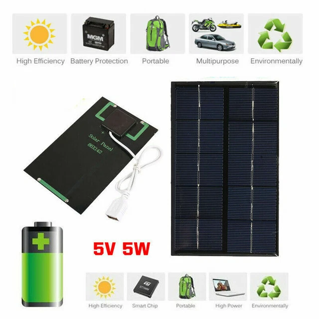 SOLARPANEL SOLARMODUL 5V 5W Solarzelle Solar Poly Polykristallin ...