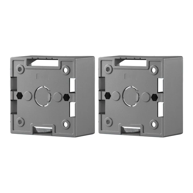 Surface Mounted Box Ethernet Backbox Pvc Socket Junction Box 2pcs 86