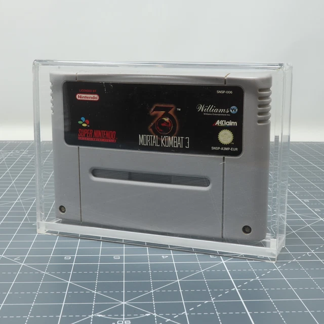 SUPER NINTENDO SNES Loose Game Cart Acrylic Display Show Case Box £15. ...