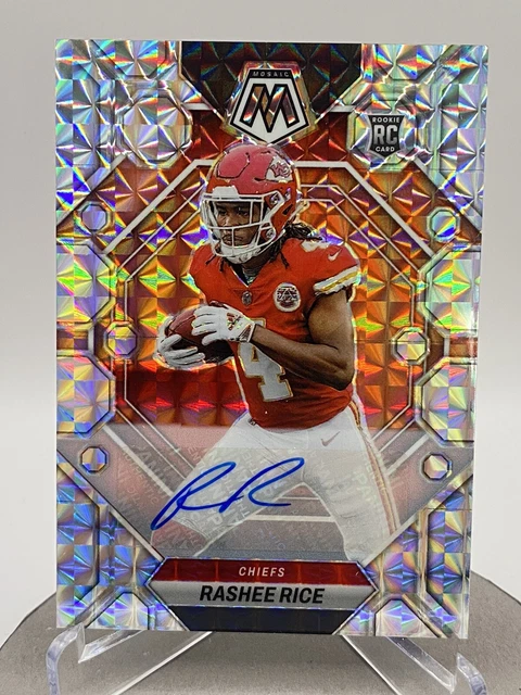 2023 PANINI MOSAIC - Rashee Rice Auto RC ROOKIE Chiefs Prizm Silver Mosaic #357 EUR 89,99 ...