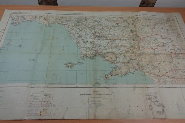 WW2 US ARMY map of ITALY - GULF of SALERNO + NAPOLI (Aug 1943 - ALLIED ...
