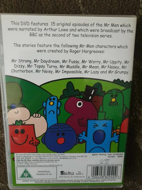 MR MEN SERIES 2 Dvd Kids Retro 15 Episodes Arthur Lowe £4.74 - PicClick UK