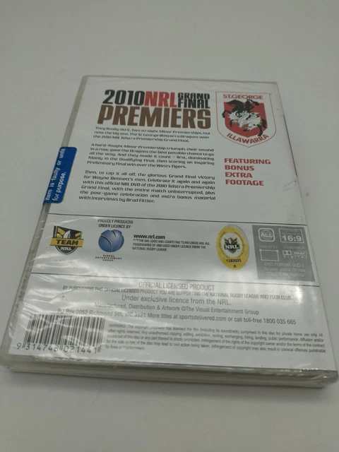 ST GEORGE SAINTS - 2010 Premiers - NRL Football Grand Final DVD Rugby ...