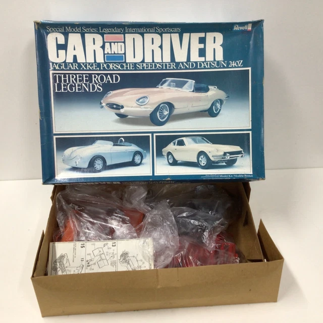 REVELL MODEL SERIES: Jaguar XK-E, Porsche Speedster Datsun 240Z (49 ...