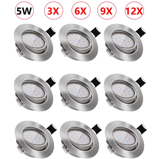 5W ULTRA SLIM Recessed LED Flat Panel Ceiling Spot Lights Downlights ...