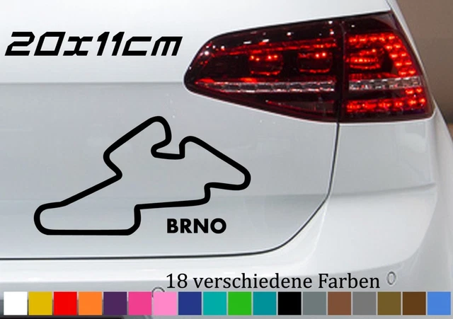 BRNO RENNSTRECKE 20X11CM Aufkleber Sticker Tschechien Racingtrack ...