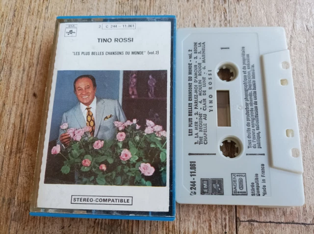 TINO ROSSI LES PLUS BELLES CHANSONS DU MONDE Vol 2 CASSETTE AUDIO AUDIO ...