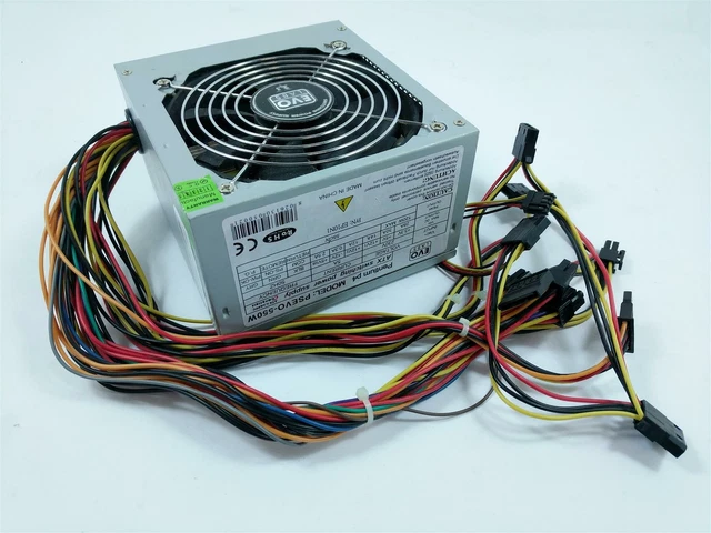 EVO LABS PSEVO-550W 550W 20+4 Pin ATX Desktop PSU Power Supply £17.99 - PicClick UK