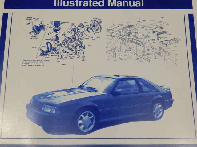 1979-1993 FORD MUSTANG Fox Body Exploded View Illustrated Manual 253 ...