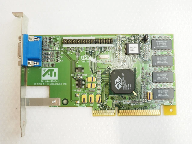 ADAPTATEUR VIDÉO ATI DELL 109-49800-11 0000320D 3D RAGE PRO TURBO AGP 8MB EUR 159,96 - PicClick FR