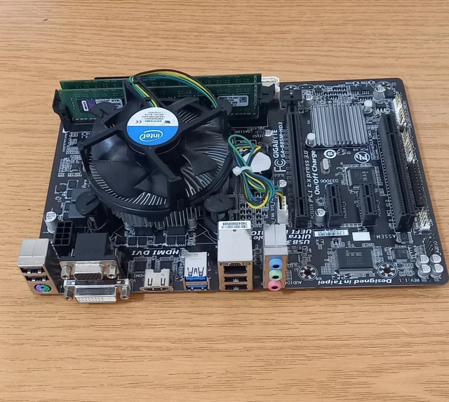 GIGABYTE GA-B85M-HD3G BUNDLE + Intel Core i5-4440 CPU 3.10GHz + 2X 4GB ...