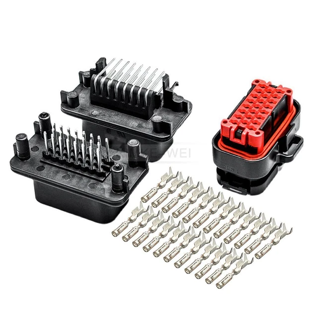 23 PIN TYCO AMPSEAL Automotive ECU PCB Male/Female Waterproof Connector ...