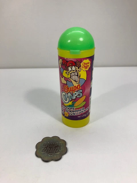 POG SLAMMER + Dose Kini Schnipper Wurfscheibe Chupa Chups Retro Vintage ...