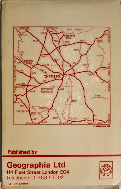 VINTAGE GEOGRAPHIA MAP of Chester circa 1971 £7.00 - PicClick UK
